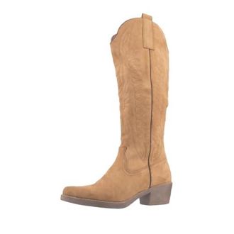 Elara Bottes Femme Bottes Cowboy Chunkyrayan F1225 Camel Suede New-39