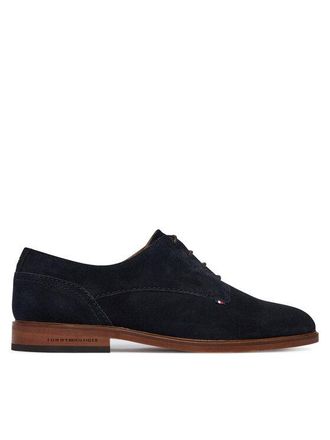 Tommy Hilfiger Halbschuhe Hilfiger Suede Dress Shoe FM0FM05776 Dunkelblau