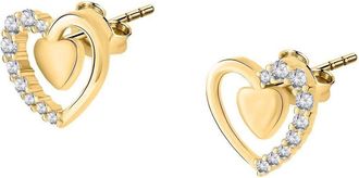 Cleor Boucles doreilles en argent 925/1000 et zircon