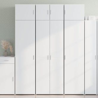 vidaXL Armoire de rangement blanc 70x42,5x225 cm bois ding&eacute;nierie - Vidaxl