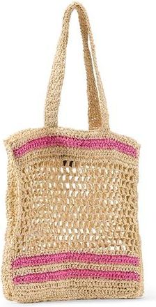 Au Printemps Paris Panier paperstraw ouvert ray&eacute;