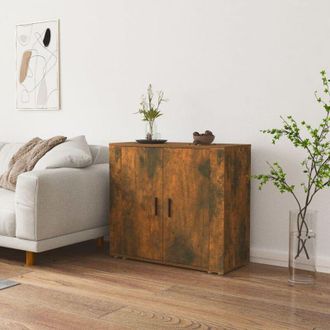 vidaXL Buffet Ch&ecirc;ne fum&eacute; 80x33x70 cm Bois ding&eacute;nierie Vidaxl