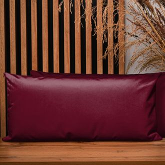 MG Design 2er Set Kissenbez&uuml;ge 40 x 80 cm in Rot - mit Rei&szlig;verschluss, samtig-weich, fein & dicht, pflegeleicht