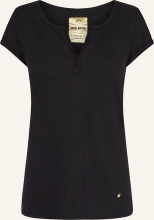 Mos Mosh Mos Mosh T-Shirt Troy Mit Leinen schwarz