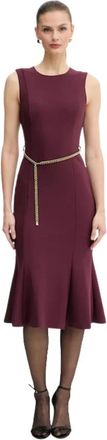 Guess Femme, Robes, Violet, Taille: 46 FR Midi Dress