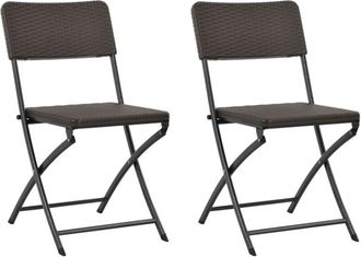 vidaXL Vidaxl - Chaises pliables de jardin lot de 2 pehd et acier