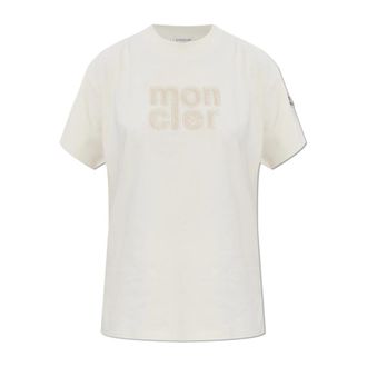 Moncler T-Shirt mit Logo - - Tops - Damen - Wei&szlig; - S