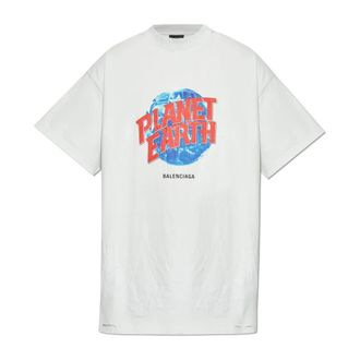 Balenciaga T-Shirt mit Vintage-Effekt - - Tops - unisex - Grau - M