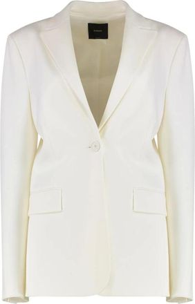 Pinko Pinko, Femme, Vestes, Blanc, Taille: 38 FR Single-Breasted Tailored Blazer