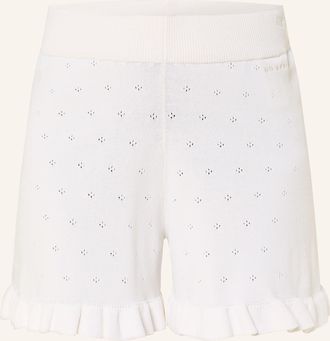 Oh April Oh April Strickshorts Lilou Mit R&uuml;schen weiss