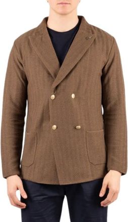 Paoloni Homme, Vestes, Brun, Taille: M Giacca