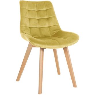 Clp Chaise Brook velours Jaune