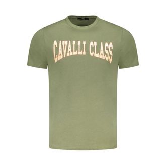Cavalli Bogen-Logo-T-Shirt - - Tops - Herren - Gr&uuml;n - 2XL
