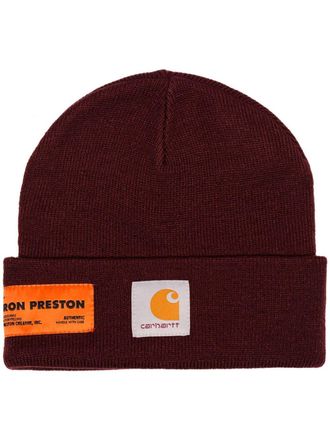 Heron Preston bonnet Heron Preston X Carhartt &agrave; logo strass&eacute; - Rouge