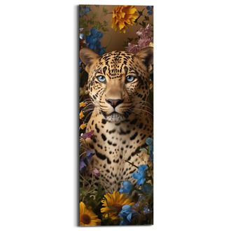 Reinders Wandbild, Panther Flowers, Teenager Zimmer, Bilder, Wanddeko, Room Decor, MDF, Mehrfarbig, 90 x 30cm