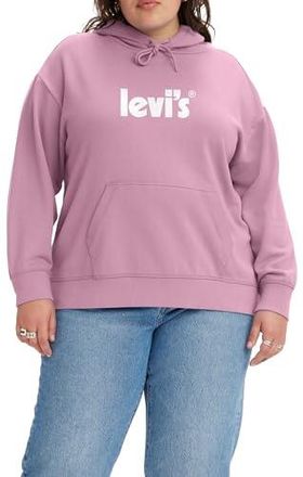 Levi's Plus Size Graphic Standard Sweat &agrave; Capuche Femme, Poster Logo Prism Pink, 1XL