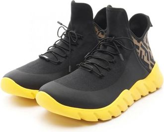 Fendi baskets montantes à motif Zucca - Noir