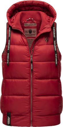 Navahoo Damen Weste Steppweste gesteppt Frühjahr Übergangsweste B860 [B860-Kassid-Blood-Red-Gr.S]