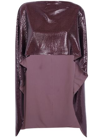 Alberta Ferretti Coat Paillettes On Jersey Cape