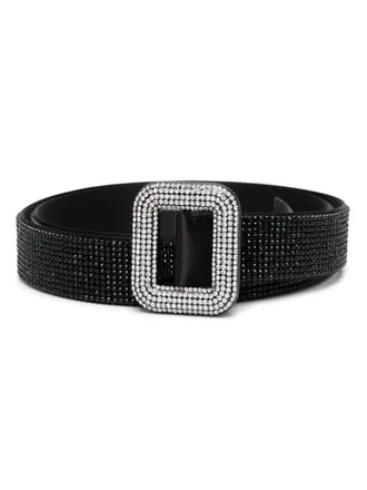 Benedetta Bruzziches ceinture bicolore &agrave; ornements strass&eacute;s - Noir