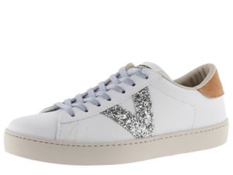 Victoria Low-Top Berlin Leder-Effekt & Glitter-Logo & Spaltleder-Ferse 1126194 f&uuml;r Damen Teja 37