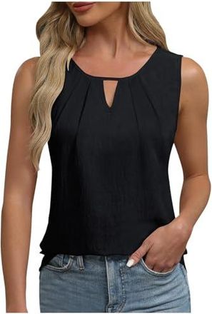 Generic D&eacute;bardeurs daffaires habill&eacute;s pour femmes 2025 tendance pour sortir, pliss&eacute;s, sans manches, d&eacute;contract&eacute;, basique, coupe ample, travail Y2K, d&eacute;bardeur 