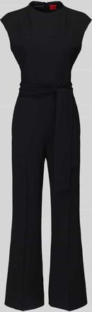 HUGO BOSS Regular Fit Jumpsuit mit Bindeg&uuml;rtel Modell Kathalia