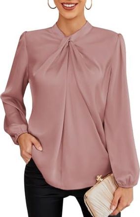 Grace Karin Chemisier Femme Élégant Manches Longues Blouses Chemises Femme Casual Business CL2199-12 XXL