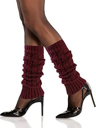 Generic Chaussettes &eacute;paisses pour homme et femme - Cuisse longue - Tricot haut - C&acirc;ble chaud - Paire de chaussettes de stock - Chaussettes de No&euml;l pour hommes