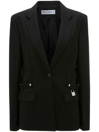 J.W.Anderson Einreihiger Blazer mit Schloss - Schwarz