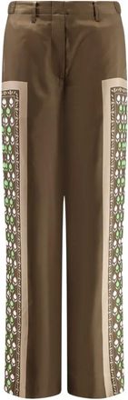 Tory Burch Femme, Pantalons, Brun, Taille: 38 FR Pantalon Satin