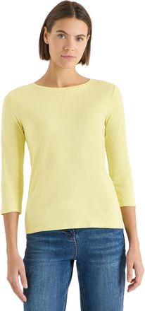Cecil Basic Shirt in Unifarbe iced Yellow XXL