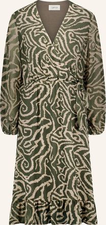 Cartoon Cartoon Kleid In Wickeloptik beige
