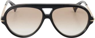 Le Specs unisex, Accessoires, Noir, Taille: 60 MM Oversized Pilot Numero Once Lunettes de soleil