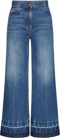 Valentino Garavani jean &agrave; taille haute - Bleu