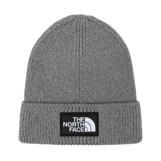 The North Face Logo Box Cuffed Beanie - - Sport - Herren - Grau - ONE SIZE
