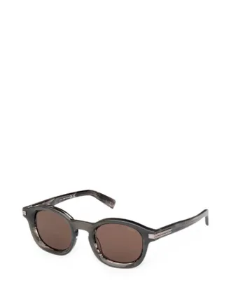 Ermenegildo Zegna EZ0229 Acetate Round-Frame Sunglasses - Grey