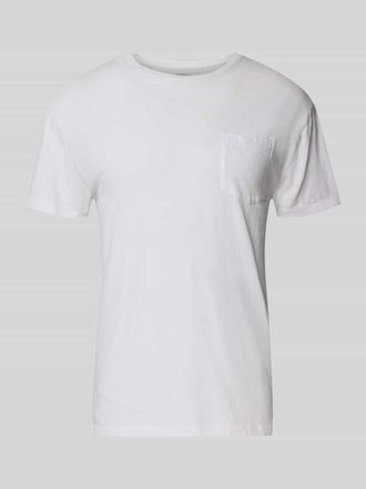 Superdry T-Shirt aus Baumwoll-Leinen-Mix mit Brusttasche