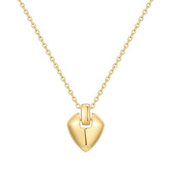 Ania Haie Halskette - 925er Sterlingsilber Shield Pendent - Gr. unisize - in Gold - f&uuml;r Damen