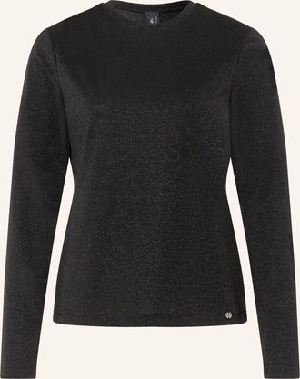 Marc Cain Longsleeve Mit Glitzergarn schwarz