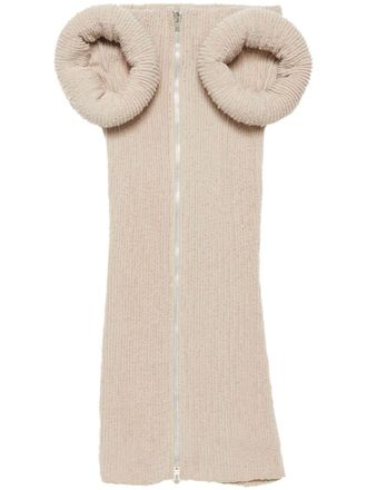 Acne Studios Grob gestricktes Minikleid - Rosa