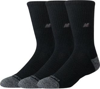 New Balance Unisexe Active Premium Crew 3 Pack en Noir, Polyester, Taille XL