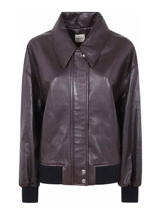 Khaite Blouson En Cuir - Marron