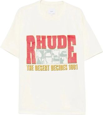 Rhude The Desert Decides T-Shirt - - Tops - Herren - Wei&szlig; - S