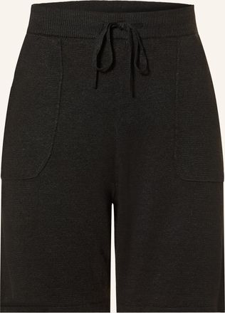 Darling Harbour Darling Harbour Strickshorts Aus Leinen schwarz