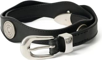 Our Legacy Gürtel mit Wellenmuster - Schwarz