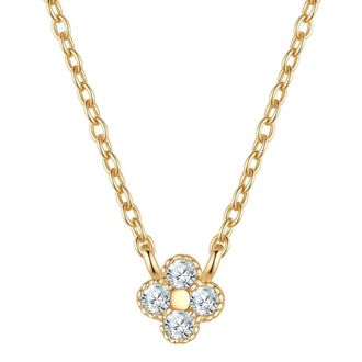 Glanzst&uuml;cke M&uuml;nchen Halskette - Sterling Silber Halskette Zirkonia - Gr. unisize - in Gold - f&uuml;r Damen