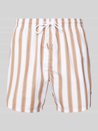 HUGO BOSS Relaxed Fit Badeshorts mit Label-Badge Modell Piranha