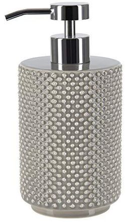 Spirella Seifenspender Mero Porzellan Flüssigseifen-Spender 400ml Taupe Made in Europe