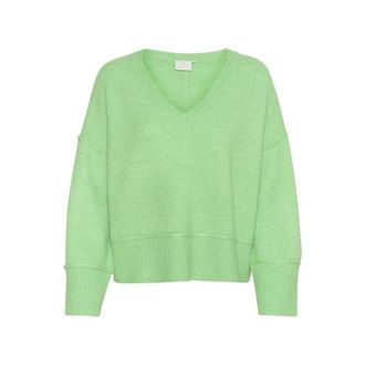 Kaffe Femme, Pulls, Vert, Taille: 36 FR Bouquet de Printemps Pull col en V